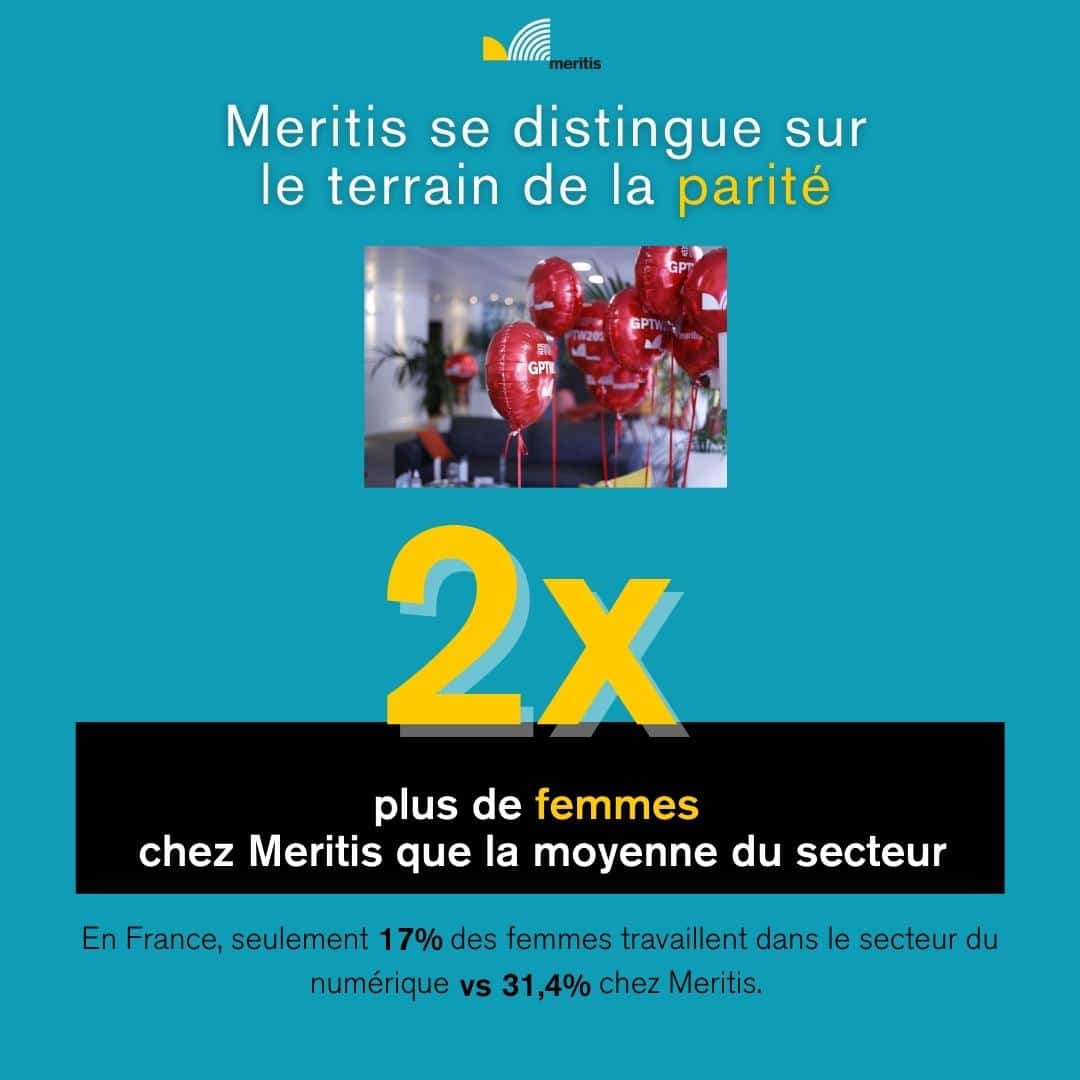 Deux fois plus de femmes chez Meritis que la moyenne du secteur